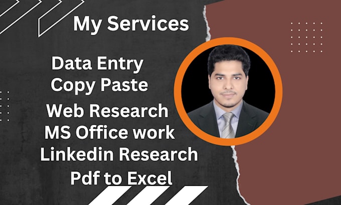 Be virtual assistant of data entry, typing work, copy paste, excel data entry by Sadek_22 | Fiverr
