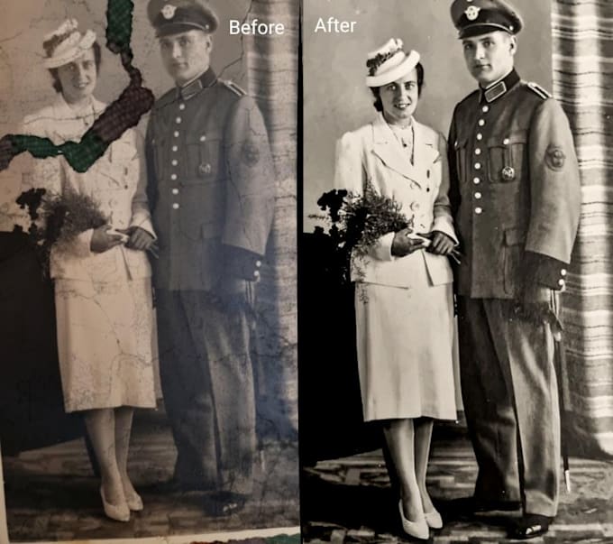 Restore old photos of you and your family by Liwi0177 | Fiverr