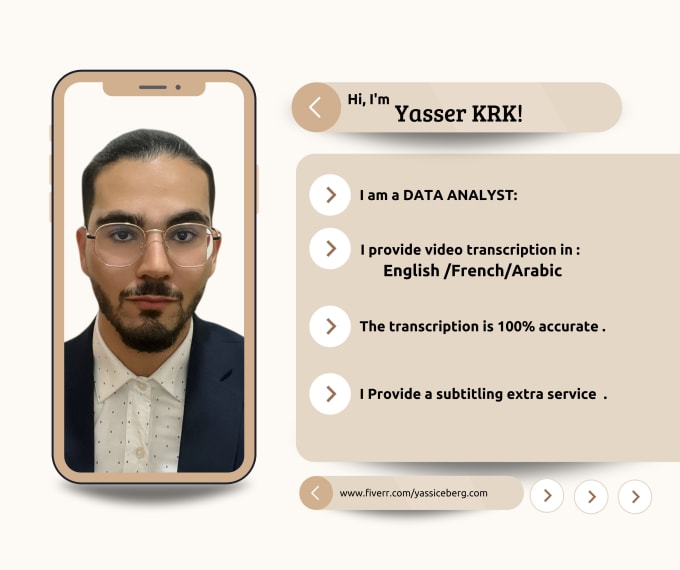 English , french and arabic transcription for your video , podcast and ...