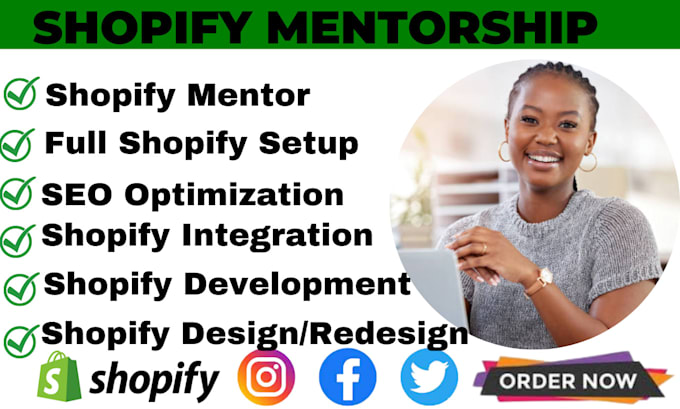 Be shopify store mentor shopify website coach shopify marketing sales funnel seo by Giftolawale ...