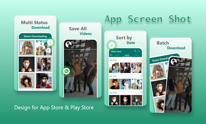 Design the best app screenshots for app store play store by Designofox | Fiverr