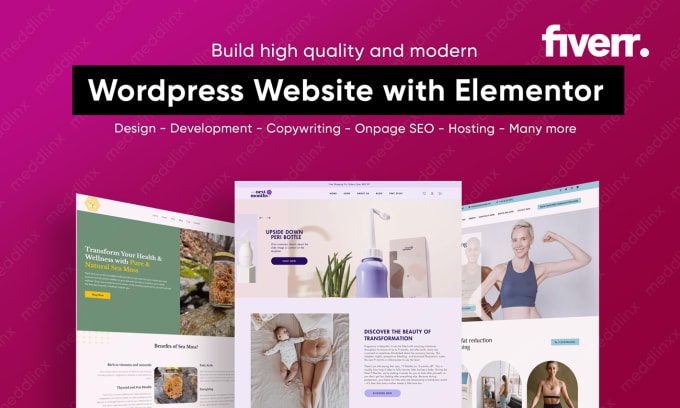 Build responsive wordpress website design using elementor pro by ...