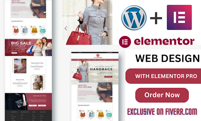 Create a wordpress website using elementor or elementor pro page builder by Wordpressdesine | Fiverr