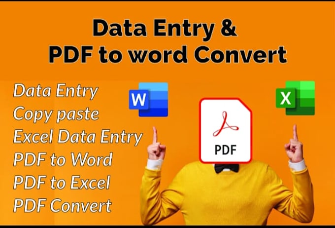 Do data entry, excel data entry and pdf convert into excel by Lalshahg ...