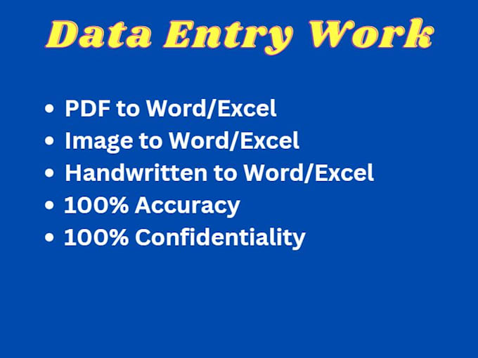 Do data entry typing work by Sumitgupta80 | Fiverr
