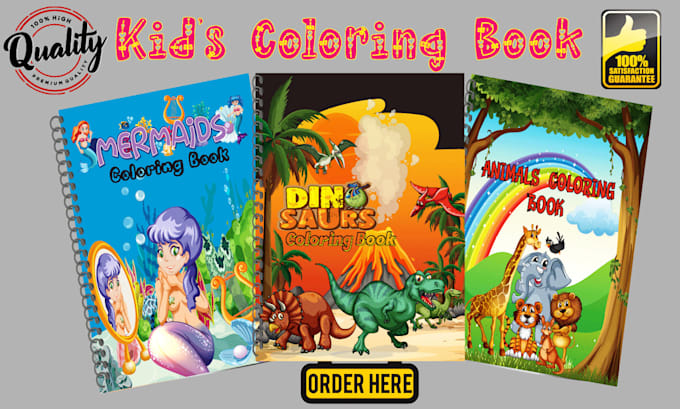 Design kids coloring book cover and interior for amazon kdp by ...