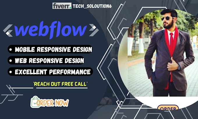 Create, update or redo webflow website design by Tech_solutions6 | Fiverr
