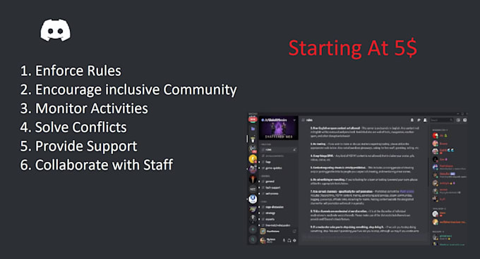 Be your trusted discord moderator by Joakim_m | Fiverr