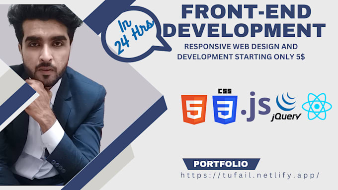 Be your front end web developer, html 5, css, and bootstrap 5 by Tufaildahri | Fiverr