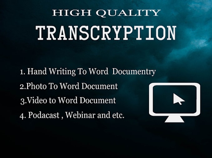 Transcribe audio,video and handwriting to word documentry by ...