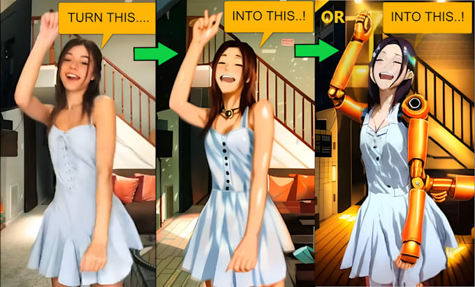 Turn your 10s video into anime style by Tinashem | Fiverr