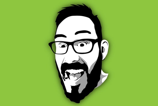 Create a simple stylish minimal two tone vector portrait by Damski | Fiverr