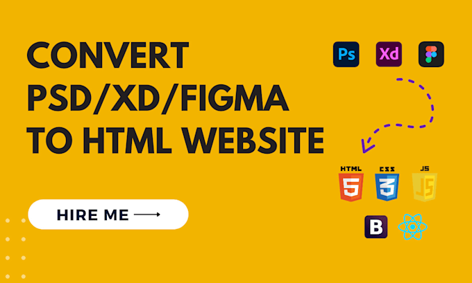Convert psd, xd, figma to pixel perfect fully responsive html website by Azadulkabir | Fiverr
