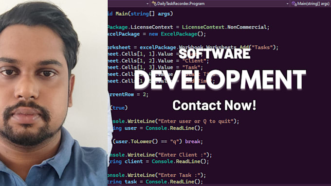 Develop C Sharp Dotnet Console App Web Api Microservices Or Any