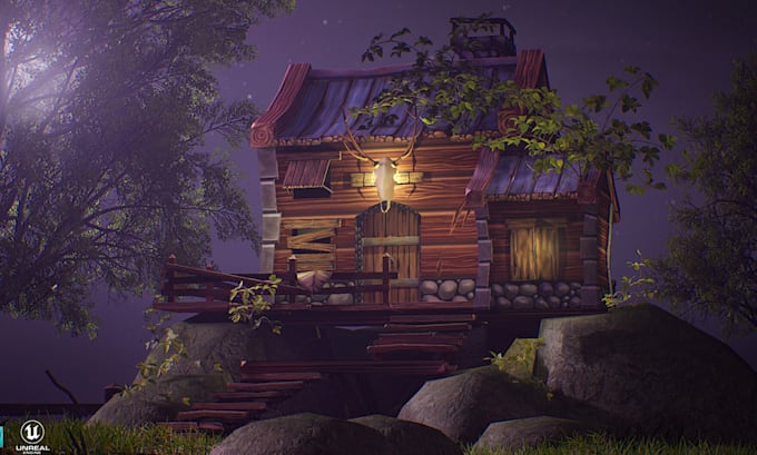 Create 3d stylized environments texture lighting in unreal engine 4 5 ...