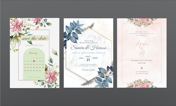 Design customized invitation card for your wedding by Designage_9t9 ...