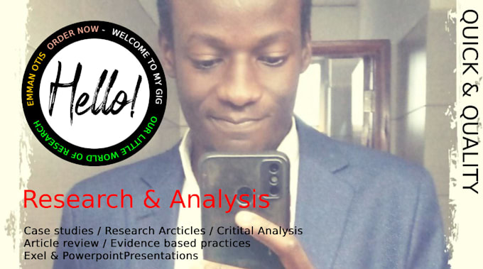 Do your research honors services by Emmanotien0 | Fiverr