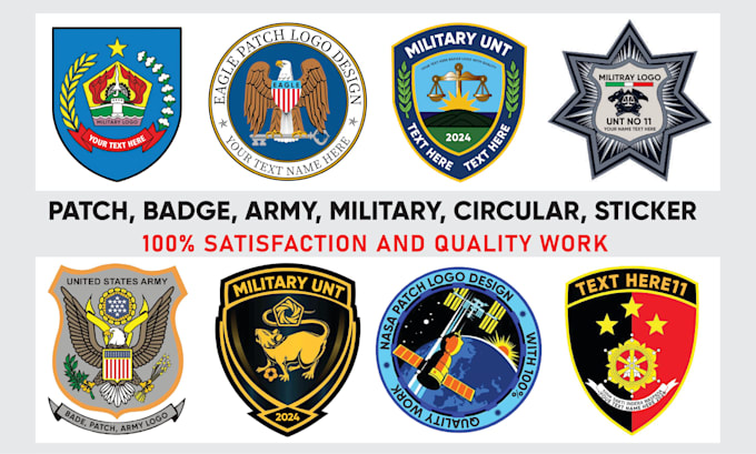 Create professional patch, badge, army, military, sticker and circular ...