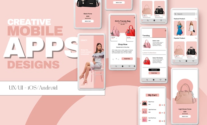 Design a creative mobile app ui in figma by Muhammadashar35 | Fiverr
