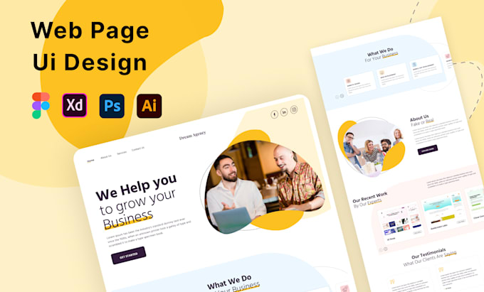 Design a professional and modern website ui design by Rajghodasara | Fiverr
