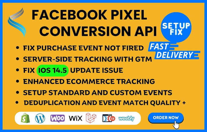 Setup and fix facebook conversion api, pixel shopify via gtm, ga4 by Keramat2013 | Fiverr