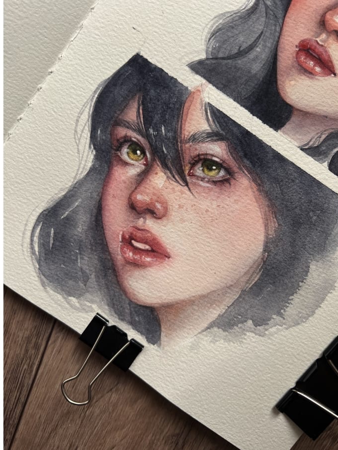 Draw watercolour portrait for you by photo by Eluna_art | Fiverr