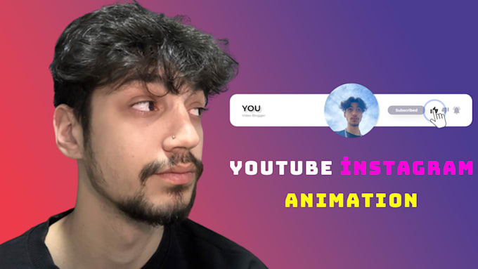 Create a youtube instagram follow animation by Doukanp | Fiverr