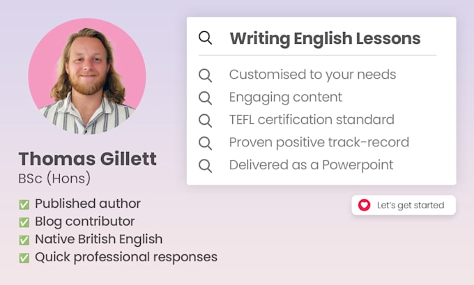 Write an english lesson for you in british english by Tmgwriting | Fiverr