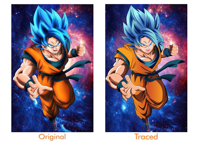 Do vector tracing anime or manga characters by Anasharoon | Fiverr