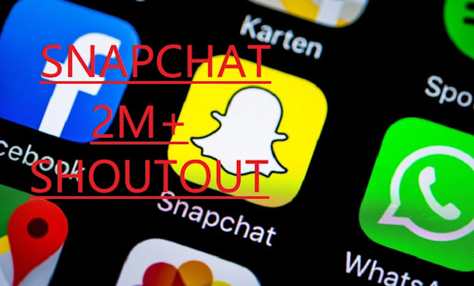 Do snapchat shoutout promotion to 2m active audience by Sonya_williams | Fiverr