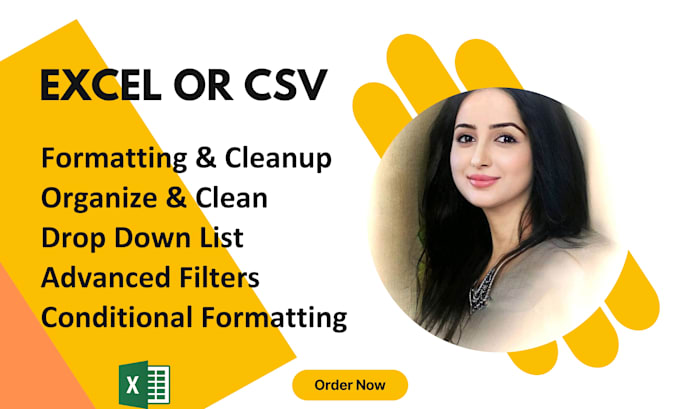 Do data sorting, filter, formatting, clean and organize ms excel or csv database by ...