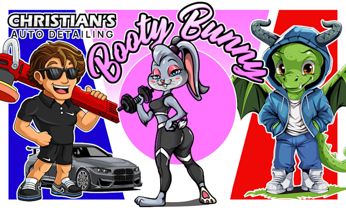 Do modern mascot, animal and cartoon character logo design by ...