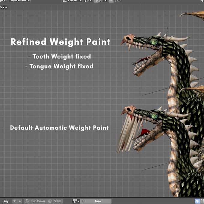 Provide professional weight painting and rigging service by Ulti_anim ...