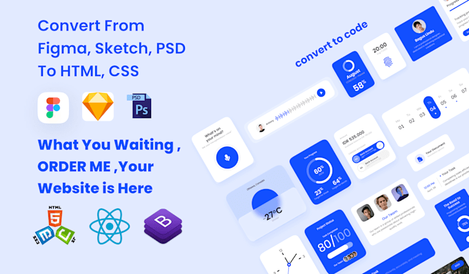 Convert figma to html, or create ui website from scratch by Mahdirahim ...