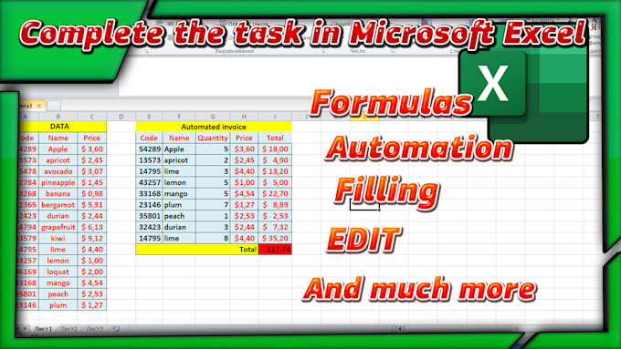 Do any ms excel formula by Evgeny_lozenko | Fiverr