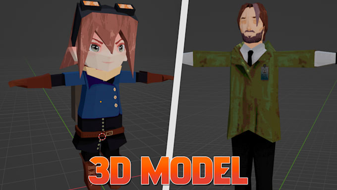 Make A 3d Model Psx Style Low Poly By Wasune Fiverr 