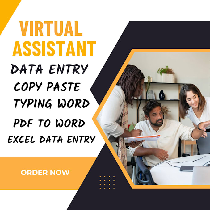 Virtual assistant for data entry and typing work by Sugarbrawn | Fiverr
