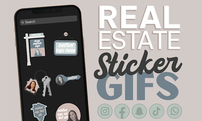 Create real estate animated gif stickers for social media stories by ...