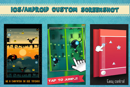 Design custom screenshot for your mobile app , site by Taguia | Fiverr