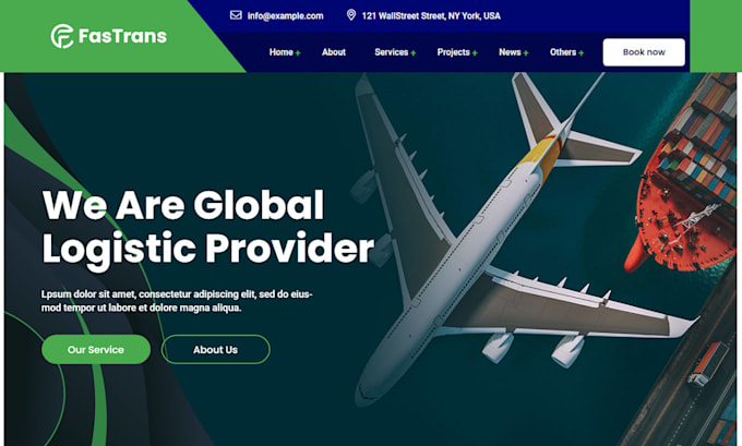 Build a responsive website for logistics, booking, delivery service by ...