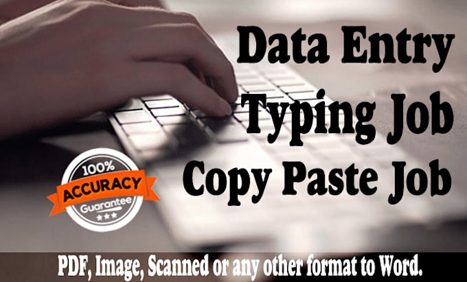 Do data entry, copy paste job, fast typing, word, excel by Shakilh274 | Fiverr