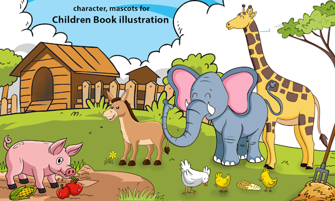 Draw characters, mascots for children book illustration by Amnajz | Fiverr