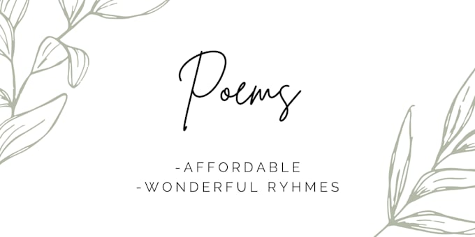 Make crafting captivating poems by Cifralee | Fiverr