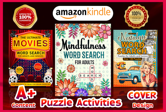 Design niche based custom word search puzzle activity book for amazon kdp by Imran_najir | Fiverr
