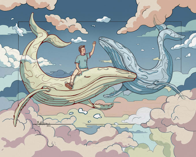 Draw cartoon unique illustration by Mdmart_ | Fiverr