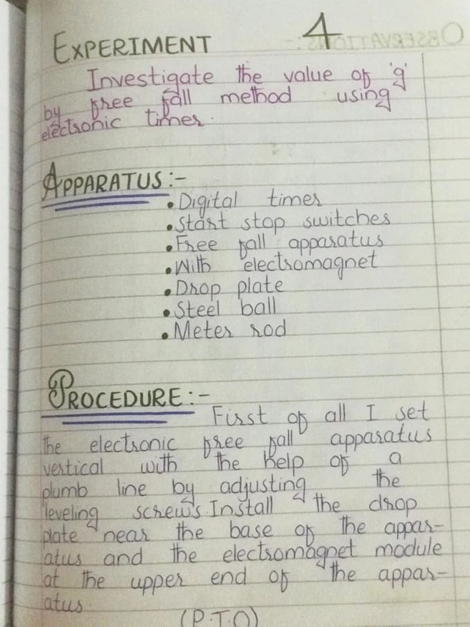 Handwrite your assignments and notes very neat and clean