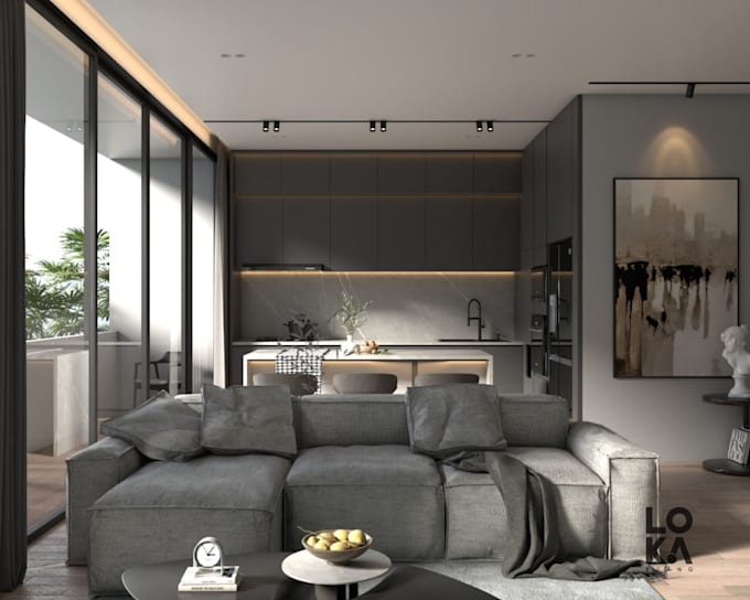 Do design interior with realistic visual rendering by Lokaruang | Fiverr
