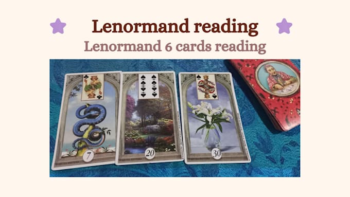 A lenormand 6 cards psychic reading by Thefairytarot | Fiverr