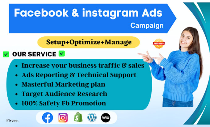 Setup shopify facebook ads campaign and ig advertising and marketing ...
