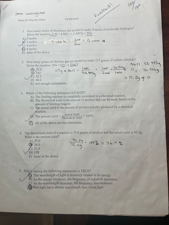 Tutor prep chemistry and general chemistry 1 by Jaderam3nnoodle | Fiverr